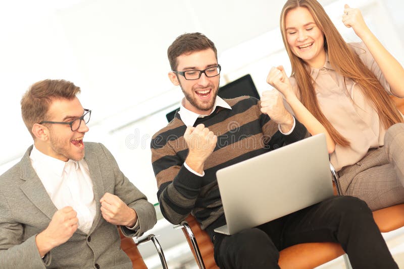 Successful Business Team Received Outstanding Work Stock Image - Image ...