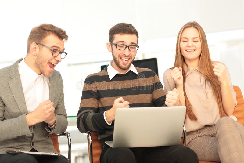 Successful Business Team Received Outstanding Work Stock Image - Image ...