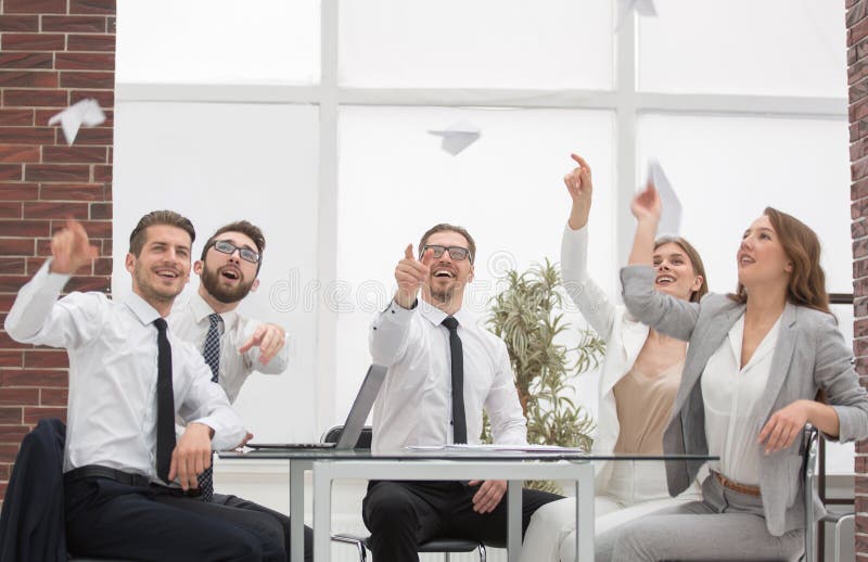 Successful Business Team Starting Another Commercial Project Stock ...