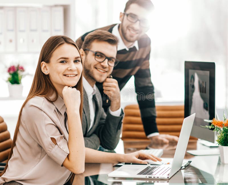 Successful Business Team at Work in the Office on a Work Day. Stock ...