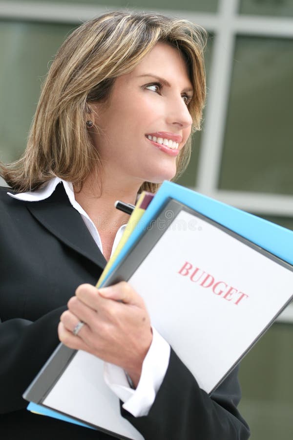 Successful Business Woman Planning Budget Stock Photo - Image of crisis ...
