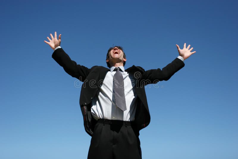 Man Reaching Up to the Sky stock photo. Image of minister - 1443560