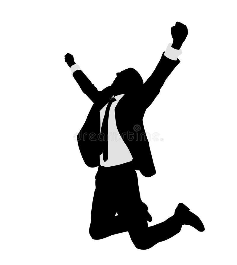 Successful Businessman Celebrating Stock Vector - Illustration of ...