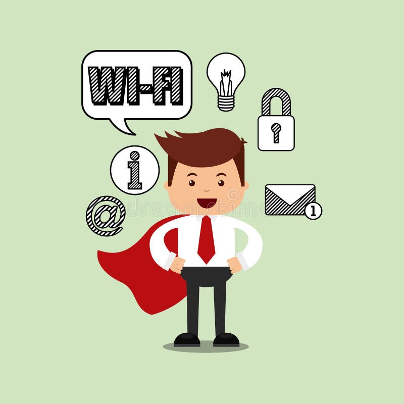 Successful Businessman Character Isolated Icon Design Stock ...