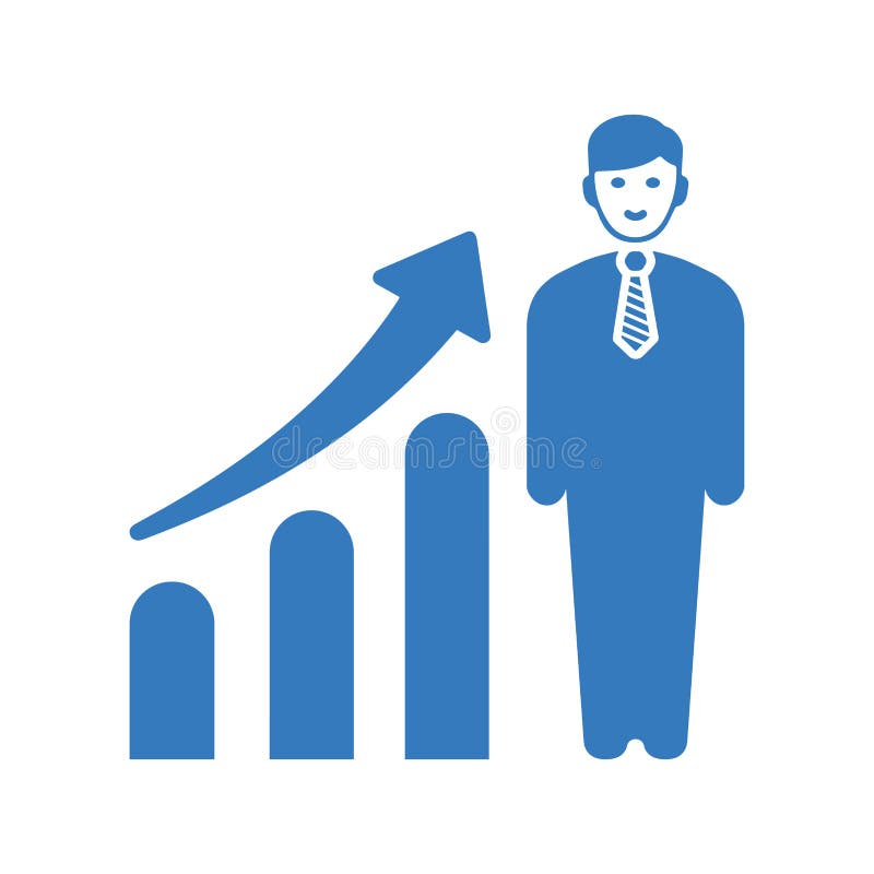 Successful Businessman Icon / Blue Vector Graphics Stock Vector ...