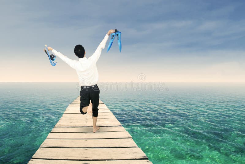 Successful Businessman on Jetty Stock Image - Image of adult, jetty ...