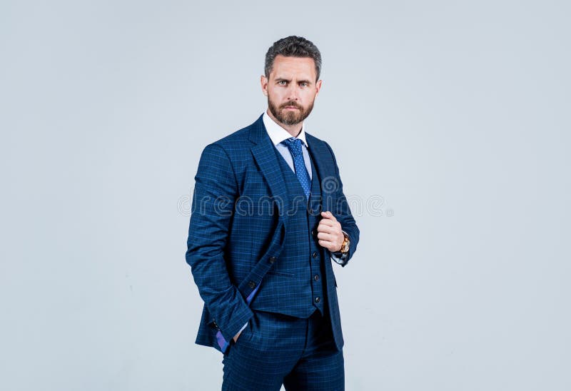 Successful Businessman Man in Formal Suit Has Bristle, Ceo Manager ...