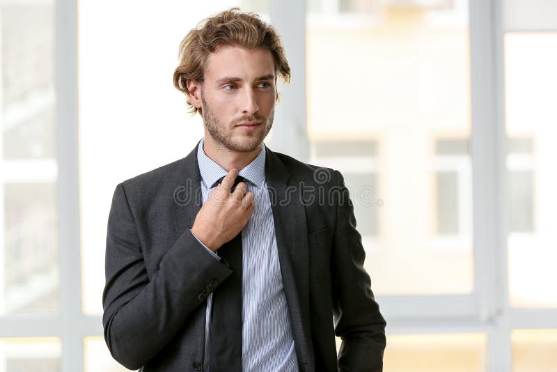 Successful Businessman Near Window Stock Photo - Image of employee ...