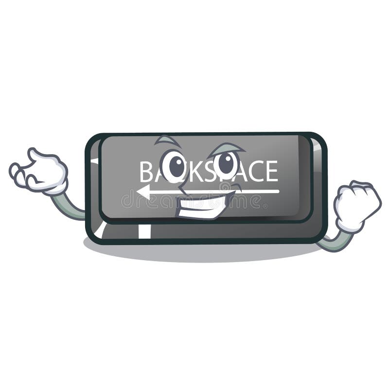 Successful Button Backspace in the Shape Cartoon Stock Vector ...
