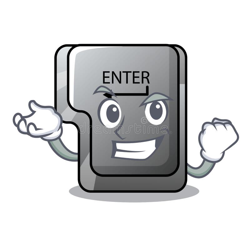 Successful Button Enter on a Keyboard Character Stock Vector ...