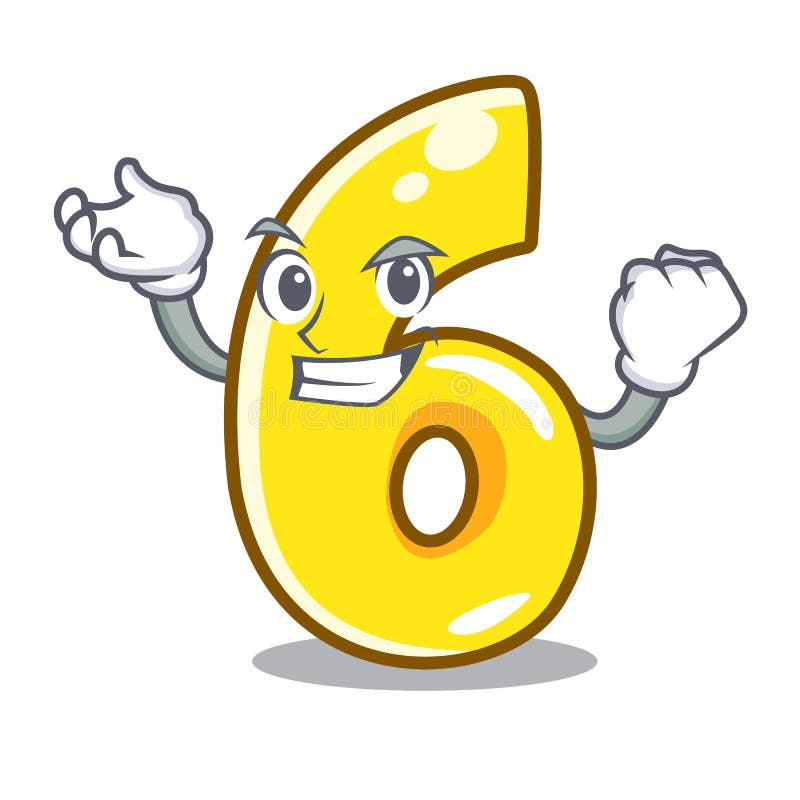 Successful Cartoon Number Six on the Road Stock Vector - Illustration ...