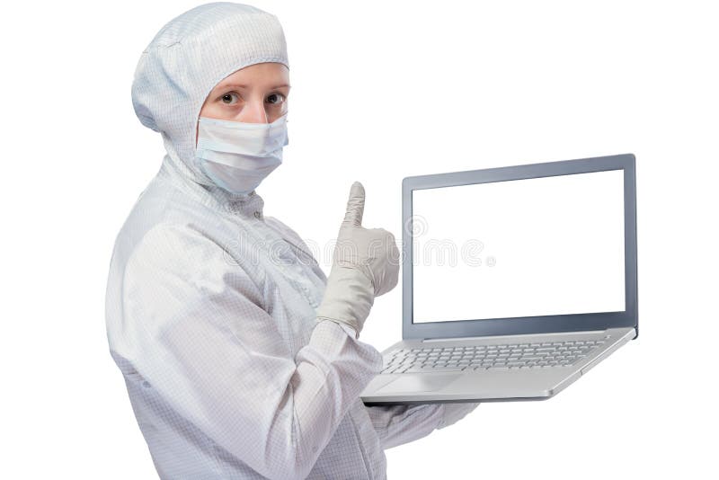 Successful Chemist with a Computer in the Hands Stock Image - Image of ...