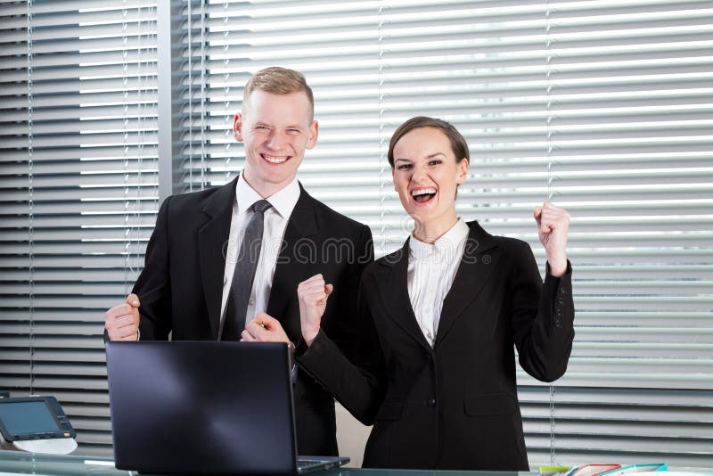 Successful Co-workers in Office Stock Image - Image of meeting, partner ...
