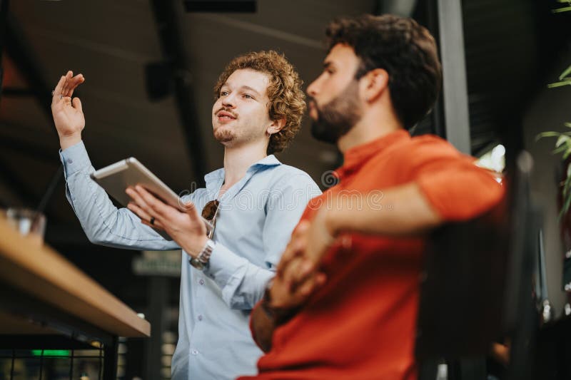 Successful Collaboration: Architects and Engineers Discussing Blueprint ...