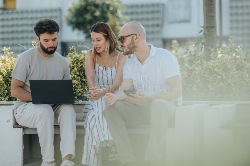 Successful Collaboration in a Urban Setting: Business People Sharing ...