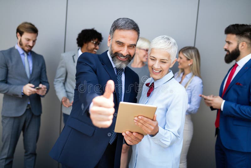 Successful Company with Happy Workers. Business Team Office Concept ...