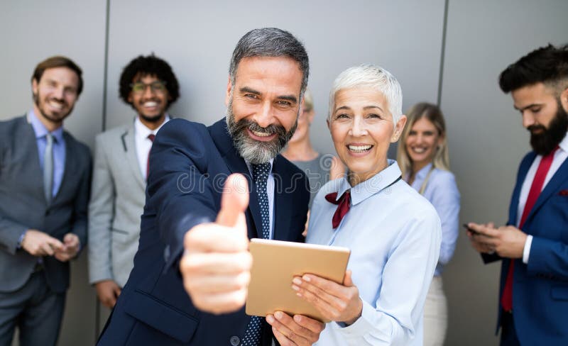 Successful Company with Happy Workers. Business Team Office Concept ...