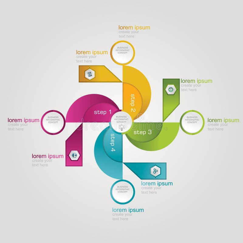Successful Concept Circle Infographic Template. Infographics with Icons ...