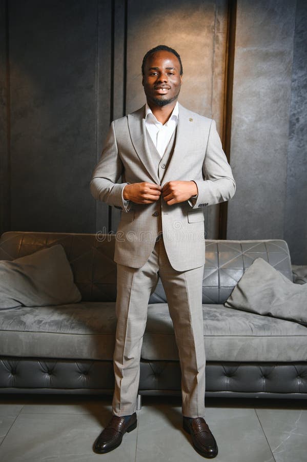 Successful Confident Black Business Man in a Classic Suit Stock Image ...