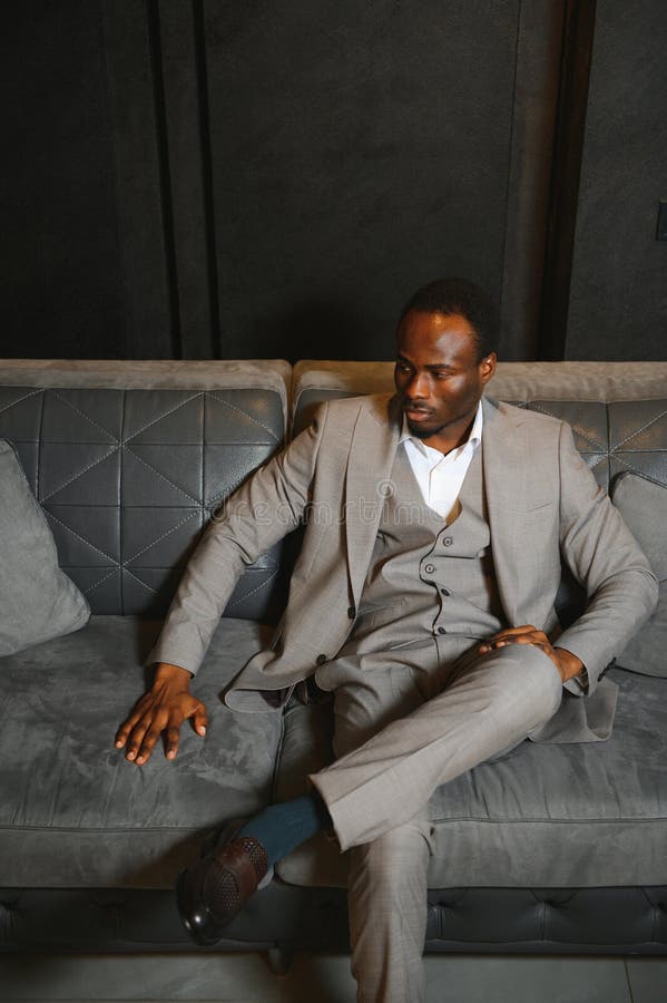 Successful Confident Black Business Man in a Classic Suit Stock Image ...