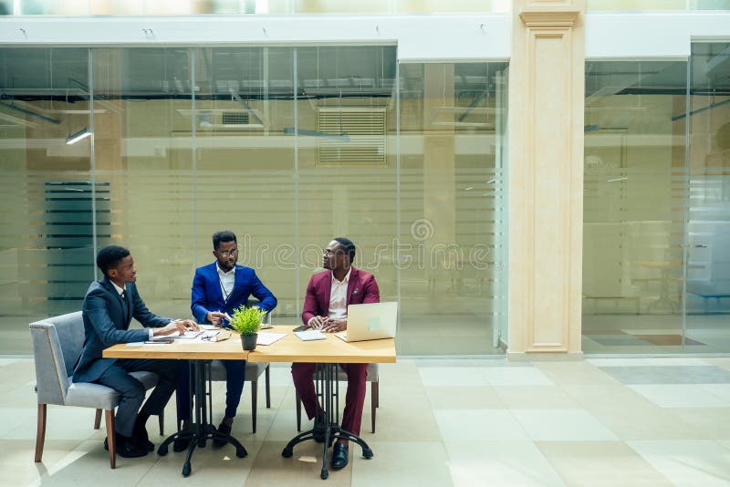 Successful Confident Group of African American Corporate in Modern ...