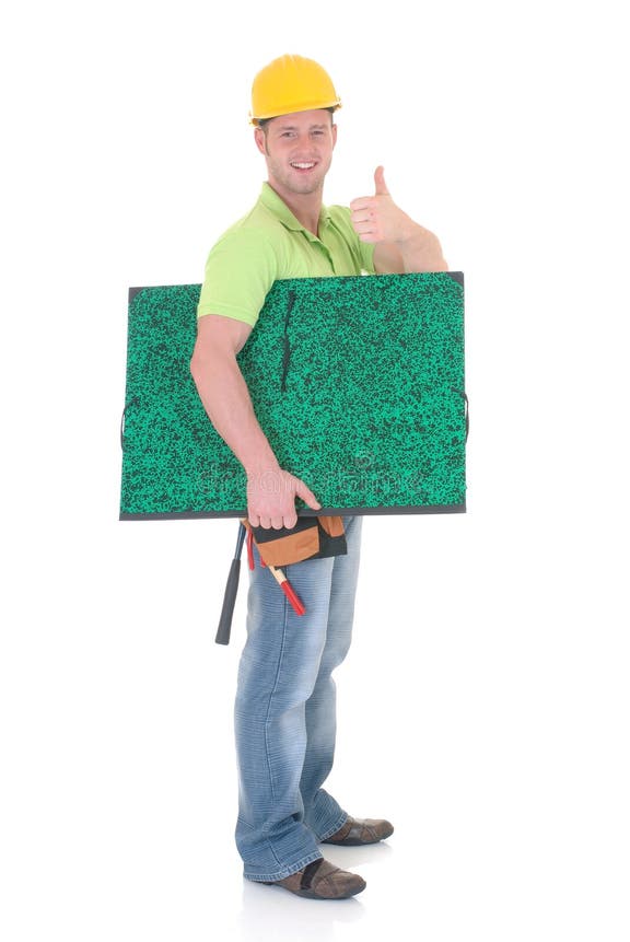 Successful Construction Worker Stock Image - Image of tool, isolated ...