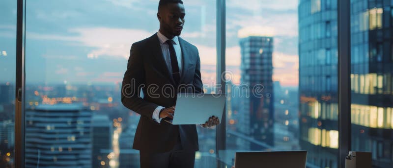 Successful Corporate Executive Doing Data Analysis for an E-Commerce ...