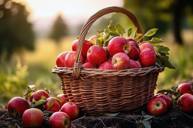 A Successful Harvesting Day of Apple Picking. AI Generated Stock ...