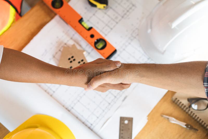 Successful Deal, Male Architect Shaking Hands with Client in ...