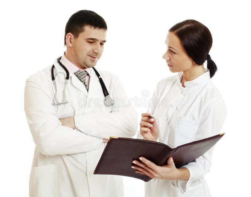 Successful Doctors Discussing Something. - Stock Image Stock Image ...