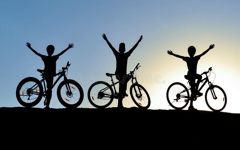 Successful, Dynamic, Energetic and Enthusiastic Young Cyclists Stock ...