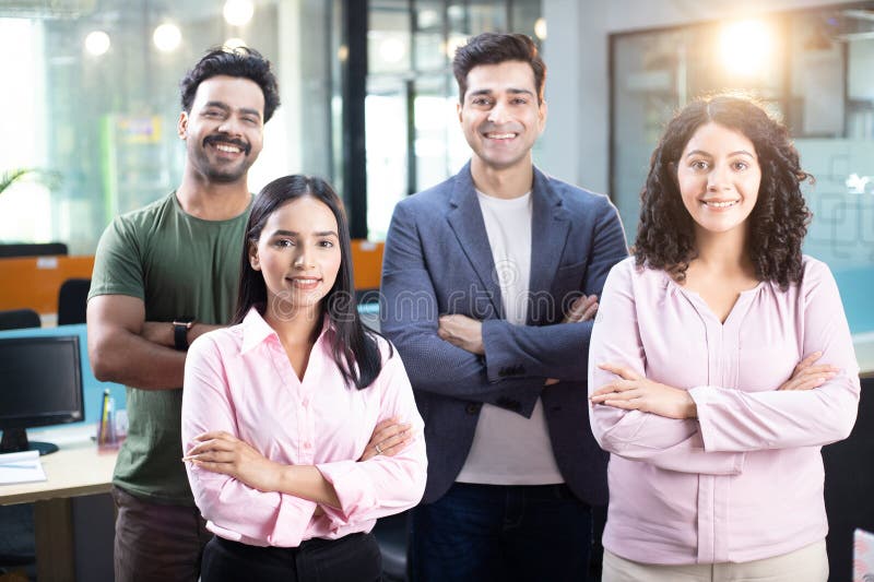 Successful Emloyees are Standing in a Group Stock Photo - Image of ...