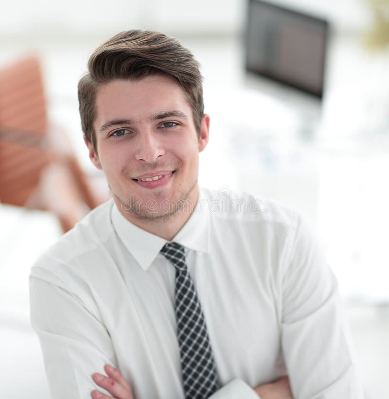 Successful Employee at a Desk Stock Image - Image of digital, break ...