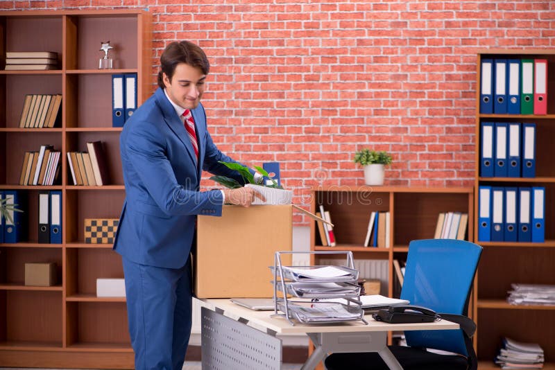 The Successful Employee Getting New Job Position Stock Photo - Image of ...