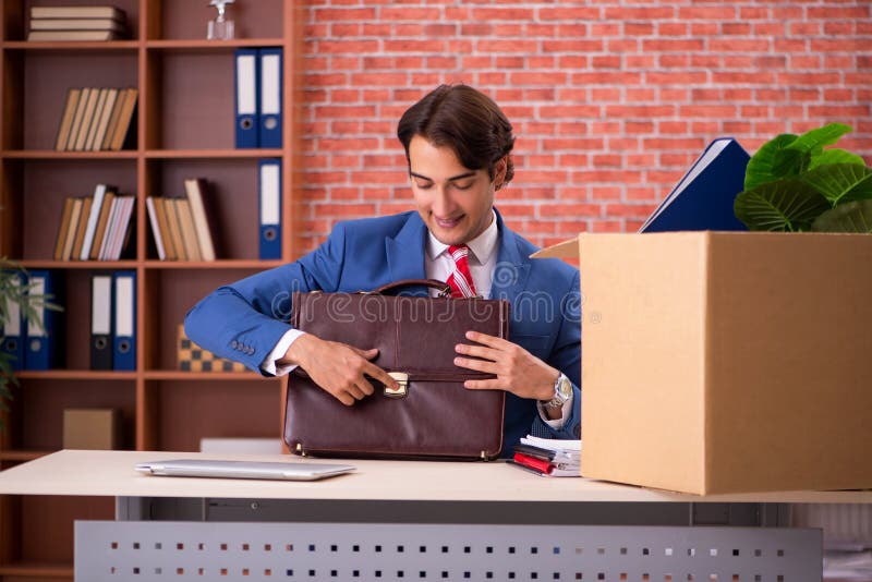 The Successful Employee Getting New Job Position Stock Image - Image of ...