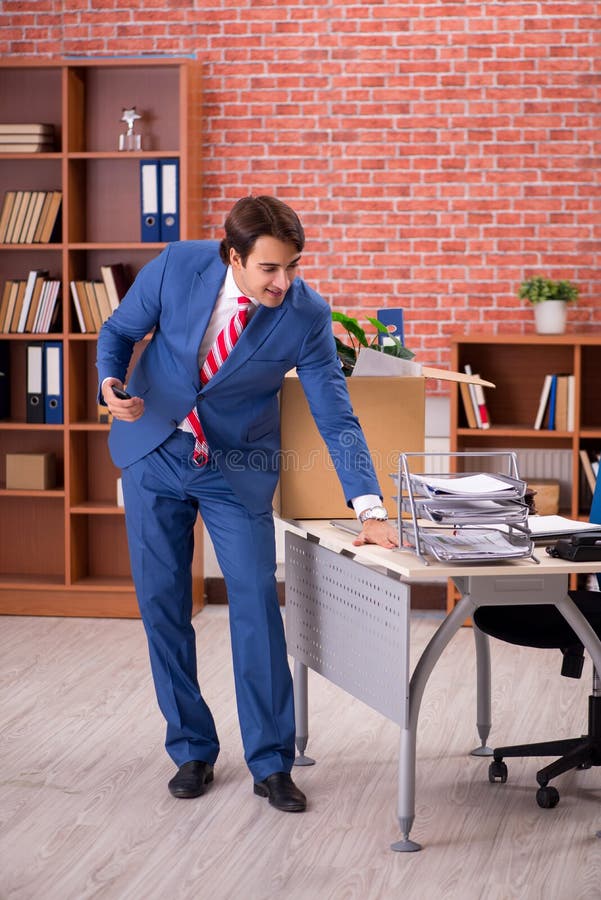 The Successful Employee Getting New Job Position Stock Image - Image of ...