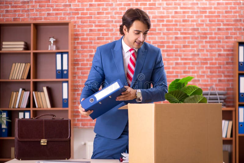 The Successful Employee Getting New Job Position Stock Image - Image of ...