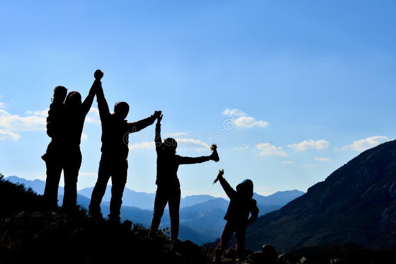 Group of Nature Lovers Walking on an Early Morning Stock Image - Image ...
