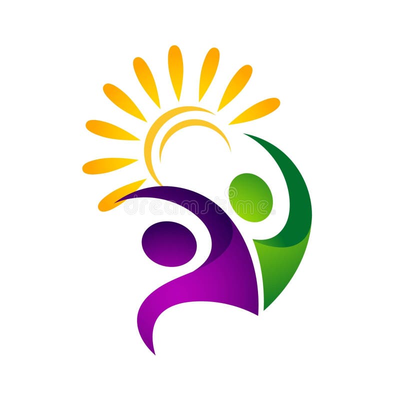 Successful Family Logo Design Isolated on White Background. Stock ...