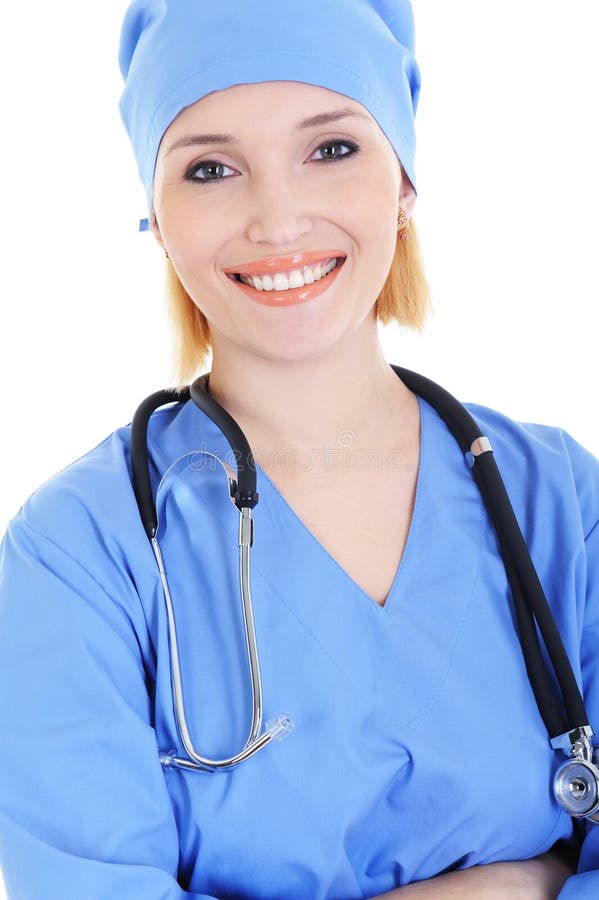 Successful Female Doctor Holding Documents Stock Photo - Image of ...