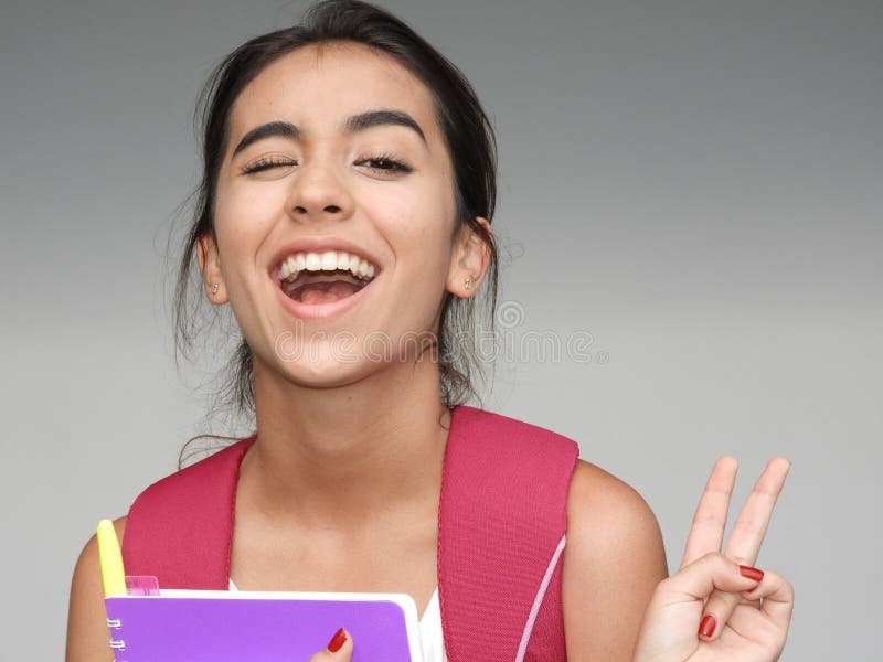 Successful Female Student stock image. Image of education - 105503585