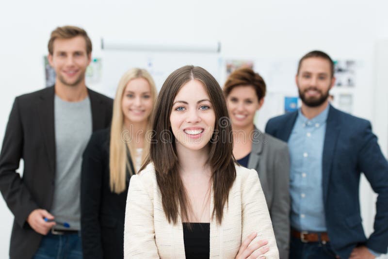 Successful Female Team Leader Stock Photo - Image of businesspeople ...