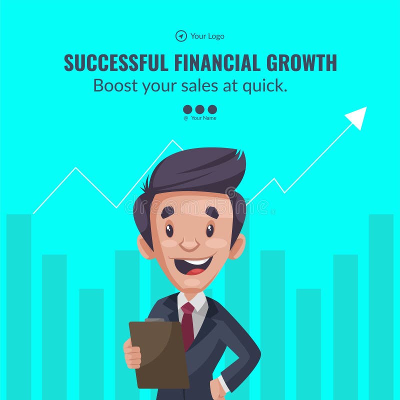 Successful Financial Growth Banner Design Template Stock Vector ...