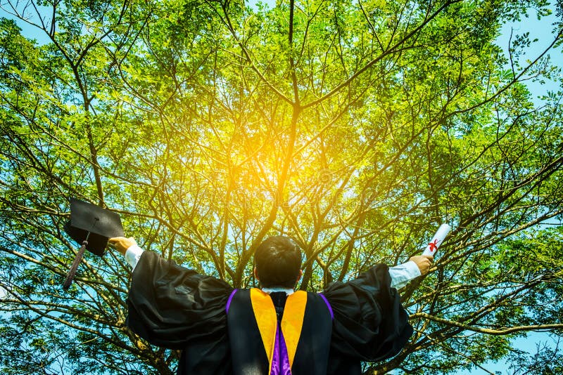 Successful Graduating Student with Nature Background Stock Image ...