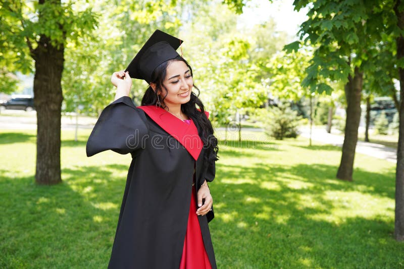 Successful Graduating Student with Nature Background Stock Photo ...