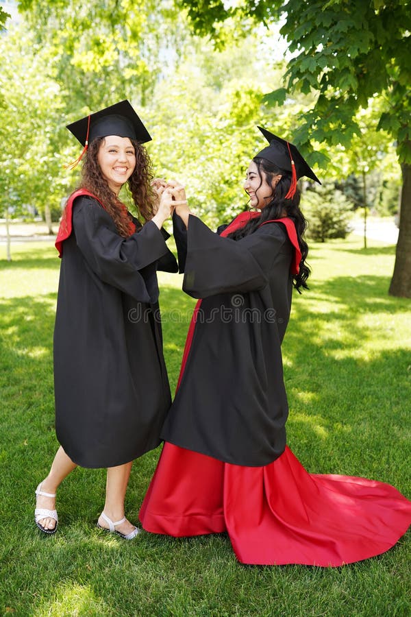 Successful Graduating Students with Nature Background Stock Image ...