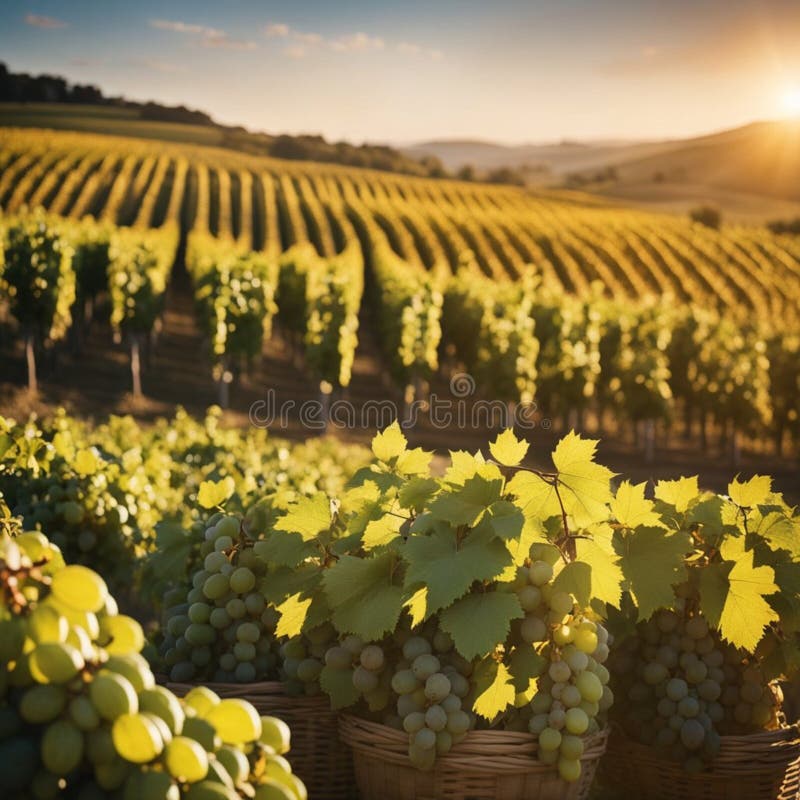 A Successful Grape Harvest Vinyard Grape Picking, AI Generated Image ...