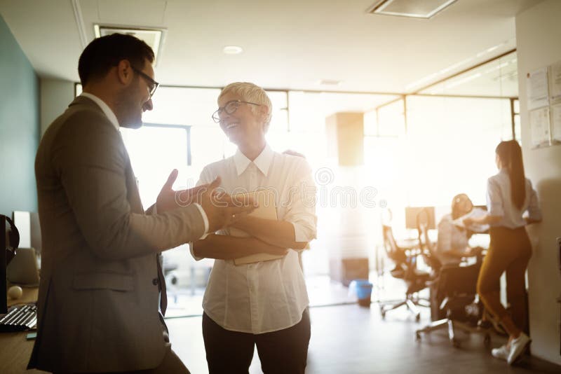 Successful Group of Business People at Work in Office Stock Photo ...