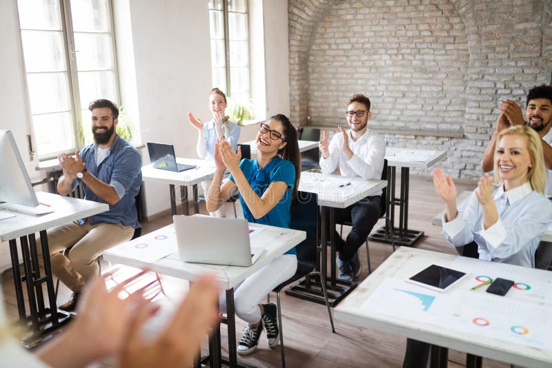 Successful Happy Group of People Learning Software Engineering and ...