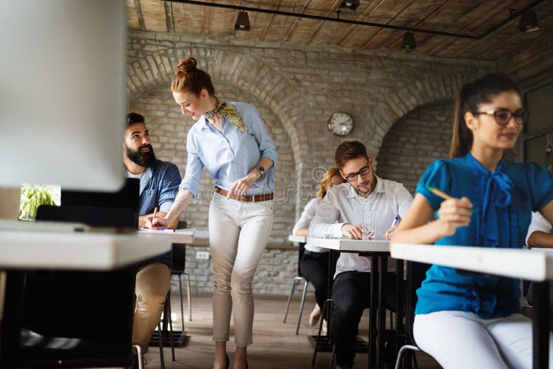 Successful Happy Group of People Learning Software Engineering and ...